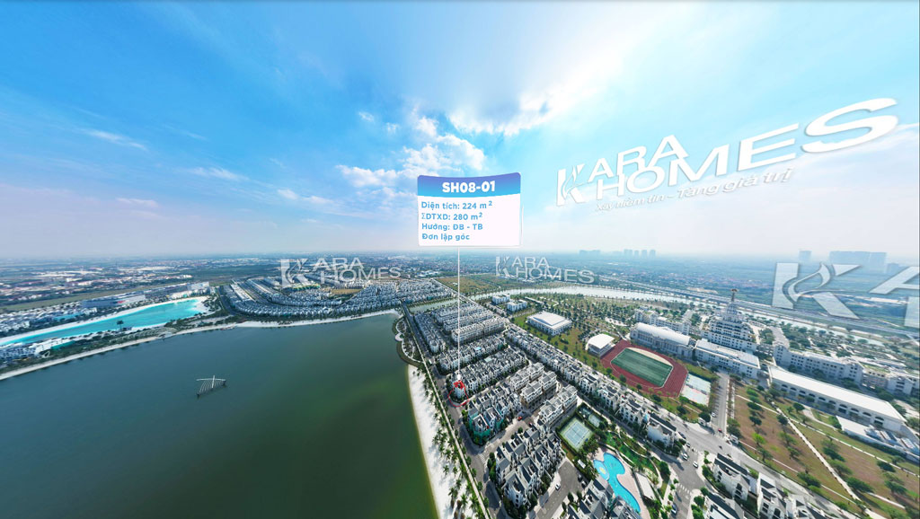 View 360° | Biệt thự đơn lập góc V.I.P Vinhomes Ocean Park SH08-01 | KARAHOMES