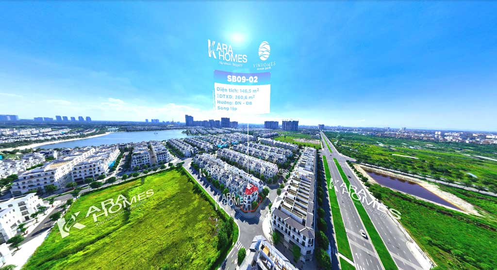 View 360° | Bán biệt thự Song lập góc Sao Biển SB09-02 - Vinhomes Ocean Park | KARAHOMES