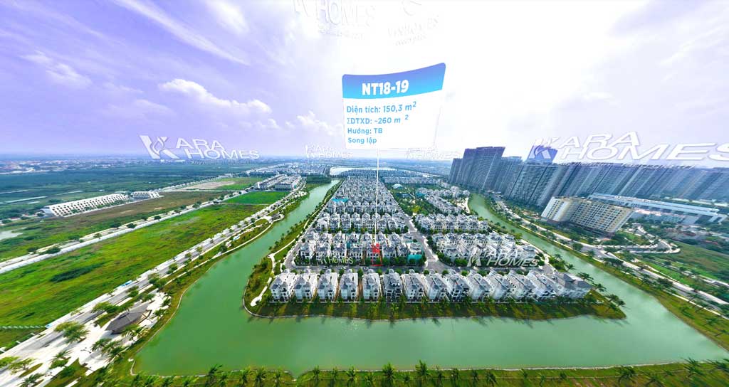 View 360° | Biệt thự Song lập Ngọc Trai Vinhomes Ocean Park 1 Gia Lâm | NT18-19 | KARAHOMES
